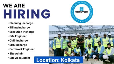 Kalpataru Projects International Ltd New Vacancy 2025 For Kolkata