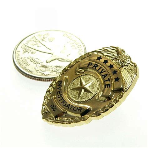 Private Investigator Mini Badge Pi Lapel Pin