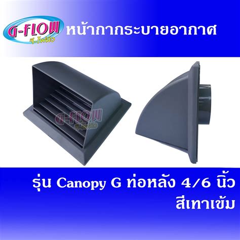 Gflow ฝาครอบระบายอากาศ ท่อหลัง Ø 46 นิ้ว สีเทาเข้ม ฝาครอบระบายอากาศ
