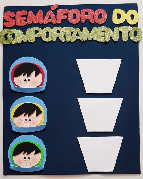 Semáforo do Comportamento ASTRONAUTAS Elo7 Produtos Especiais