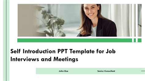 Self Introduction Ppt Template For Job Interviews And Meetings Ppt H