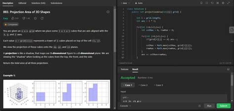 Day51 Of 100daysofcodechallenge Projection Area Of 3d Shapes