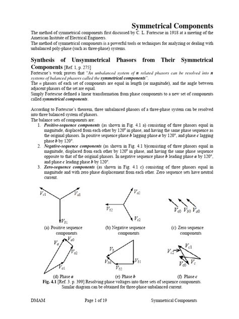 01f Symmetrical Components Pdf Power Physics Electric Power