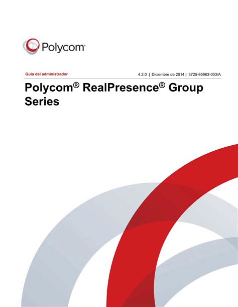Pdf Guía Del Administrador De Polycom Realpresence Group