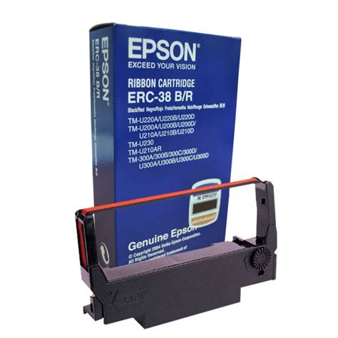 ตลับผ้าหมึก สีดำ แดง Cartridge Ribbon Epson Erc38 Original Th