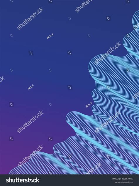 Blue Abstract Vector Waves Blueviolet Gradient Stock Vector Royalty