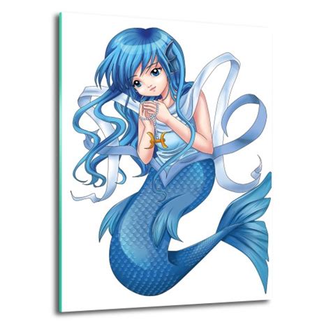 Foto na szkle na ścianę Manga syrena symbol 70x100 Cena Opinie