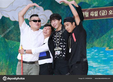 Left South Korean Comedian Kang Dong Comedian Lee Soo Geun Stock