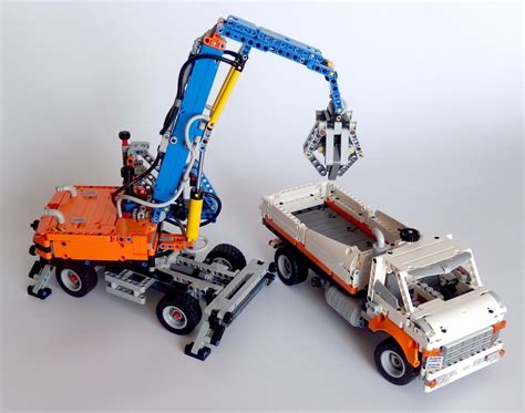 Lego Moc Material Handler And Dump Truck By Repcovsky Rebrickable