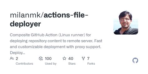 GitHub Milanmk Actions File Deployer Composite GitHub Action Linux Runner For Deploying