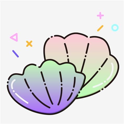 Colorful Shells Clipart Hd Png Colored Seaside Shells Under The Sea