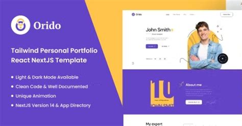 Orido Tailwind Css Personal Portfolio React Next Site Templates
