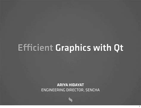 Efficient Graphics With Qt Ppt