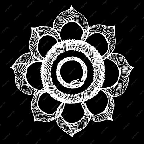 Números De Fibonacci Ilustración Vectorial De Girasol Grabado Vector