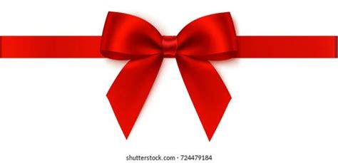 Красный бант и ленты на белом фоне
