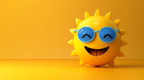 A Cartoon Sun Wearing Sunglasses And Smiling Premium Ai Generated Image