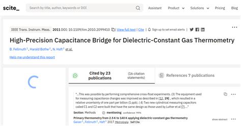 High Precision Capacitance Bridge For Dielectric Constant Gas