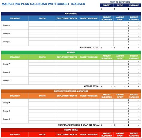 Marketing Plan Timeline Template Excel