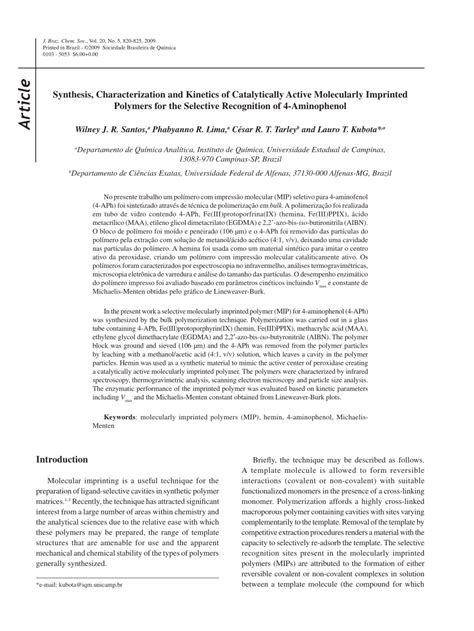 Pdf Synthesis Characterization And Kinetics Of Catalytically Active