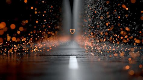 Abstract Data Visualization With Firewall Concept And Sparkling Particles In Focus Stock