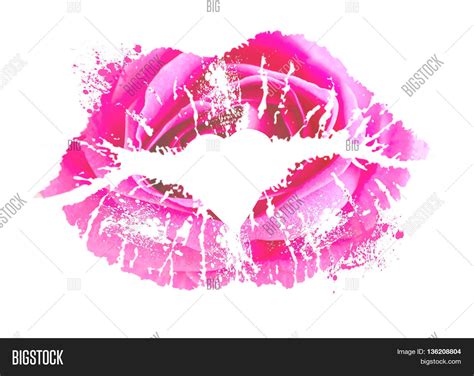 Print Pink Lips Image And Photo Free Trial Bigstock