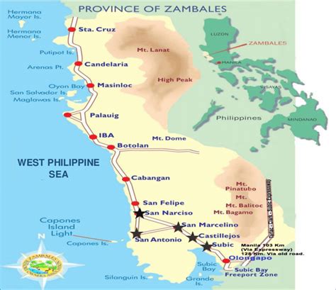 Map Of Zambales Central Luzon Philippines Download Sc