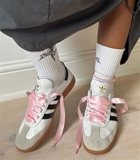 Coquette Sambas Adidas Samba Outfit Ribbon Shoes Ribbon Shoe Laces