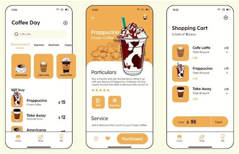 Premium Vector Vector Design Ui Ux Of Coffee Shop Menus Template