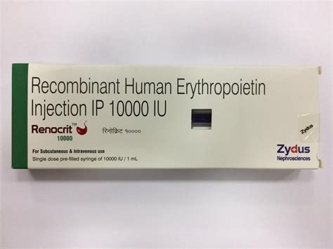 Renocrit Recombinant Human Erythropoietin Injection Ip 10000 Iu At
