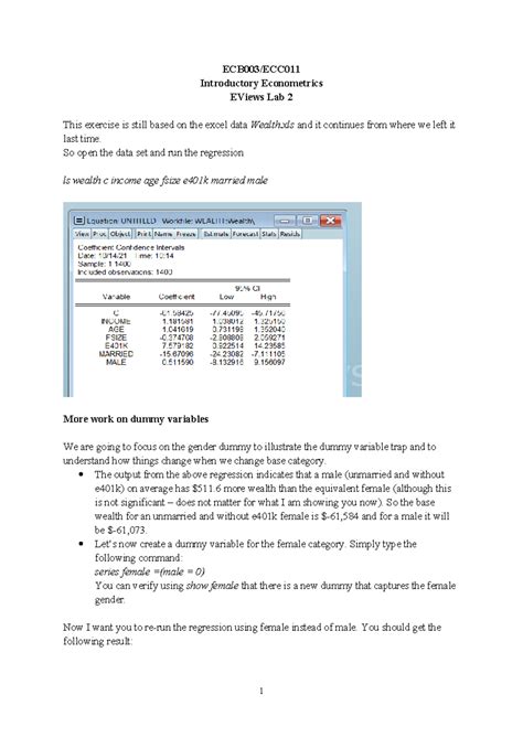 lab2 asdasfddjilwegqihoedvbj ecb003 ecc introductory econometrics