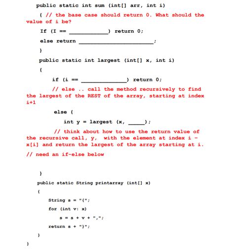 Solved 1 Write A Recursive Method To Find The Sum Of All