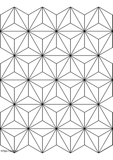 Asanoha Pattern Coloring Page