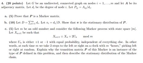 Solved 4 20 Points Let G Be An Undirected Connected Chegg Com