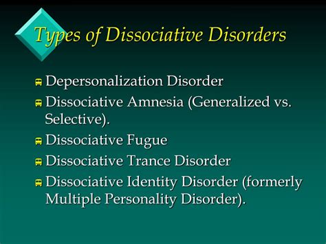 PPT Dissociative Disorders Types Symptoms And Treatment Options