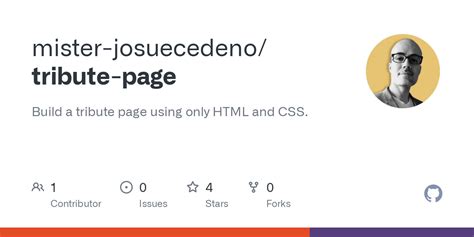 github mister josuecedeno tribute page build a tribute page using