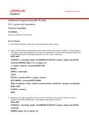 Cursors With Parameters In PL SQL Practical Exercises Course Hero