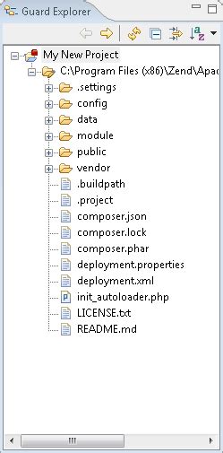 Workspace Overview Zend Guard