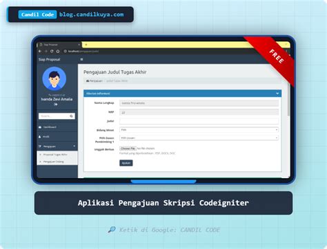 Source Code Aplikasi Pengajuan Skripsi Codeigniter Blog Candil Code