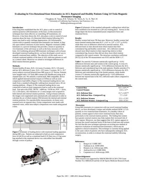 Pdf Evaluating In Vivo Rotational Knee Kinematics In Acl