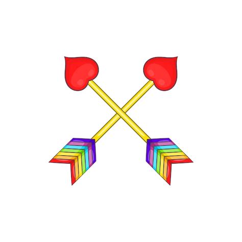 Icono Lgbt De Dos Flechas En Estilo De Dibujos Animados Aislado Sobre
