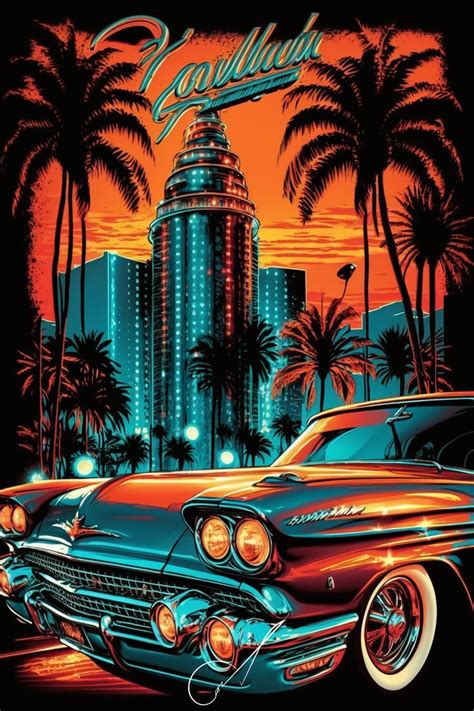 219 Classic Car Vintage Art