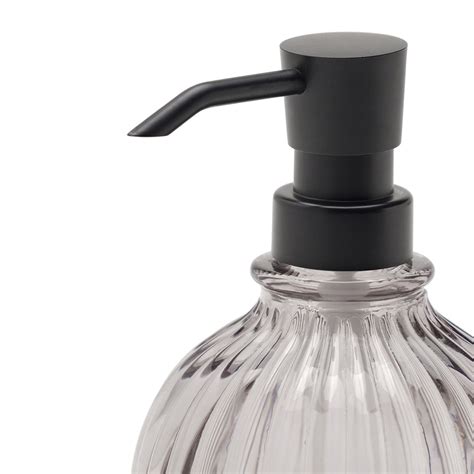 Shop Black Ribbed Glass Soap Dispenser At Best Price Online In India