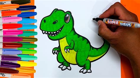 Como Dibujar Un Dinosaurio Tiranosaurio Rex Facil How To Draw T Bilarasa