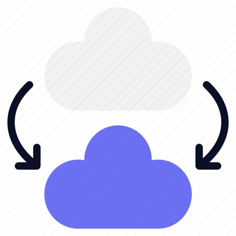 Cloud Migration Forecast Network Rain Data Server Icon Download