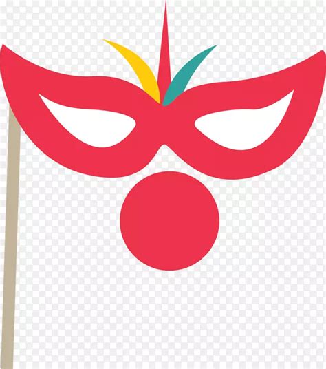 红色愚人节小丑面具PNG图片素材下载 图片编号qxodxnay 免抠素材网