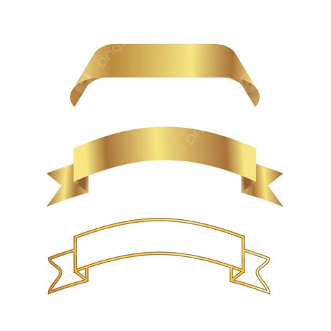 Golden Ribbon Banner Shape Vector Shape Banner Ribbon Png And Vector