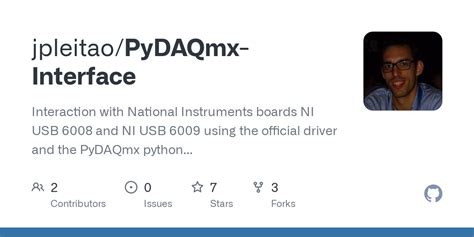 Github Jpleitaopydaqmx Interface Interaction With National