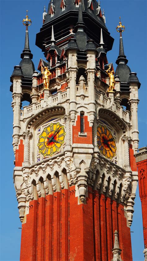 Download Wallpaper 1440x2560 Clock Tower Architecture France Qhd