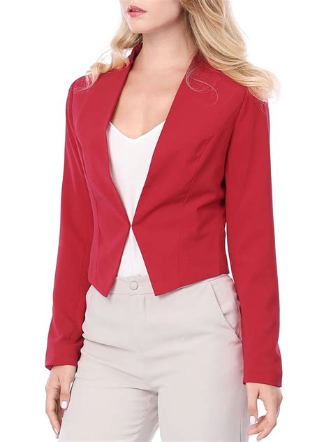 Allegra K Allegra K Womens Collarless Work Office Business Casual