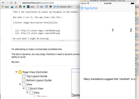 Ios Text In Uiscrollview Is Running Horizontal Stack Overflow